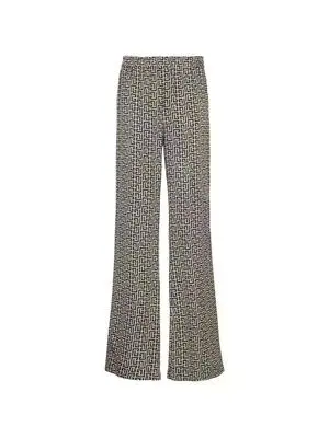 Balmain Monogram-pattern Trousers - Black