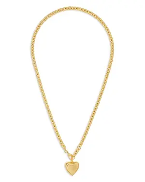 ROXANNE ASSOULIN Mini Puffy Heart Pendant Necklace - Gold