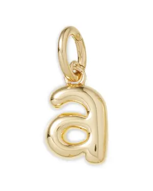ROXANNE ASSOULIN Puffy Initial Double Chain Pendant Necklace - A