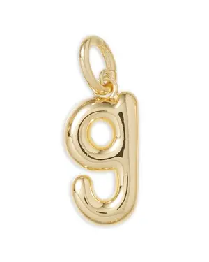 ROXANNE ASSOULIN Puffy Initial Double Chain Pendant Necklace - G
