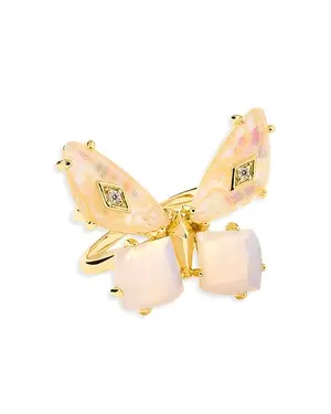 Kendra Scott Bianca Butterfly Cocktail Ring - Gold/ivory