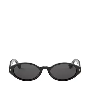 Dior Pacific R1i Oval Sunglasses - Black/smoke