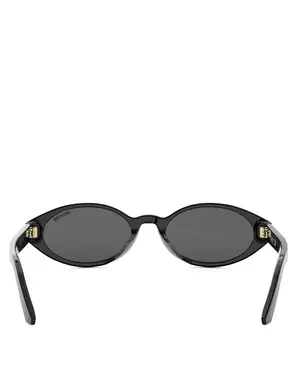 Dior Pacific R1i Oval Sunglasses - Black/smoke