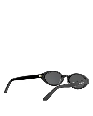 Dior Pacific R1i Oval Sunglasses - Black/smoke