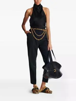 Balmain Halterneck Backless Top - Black
