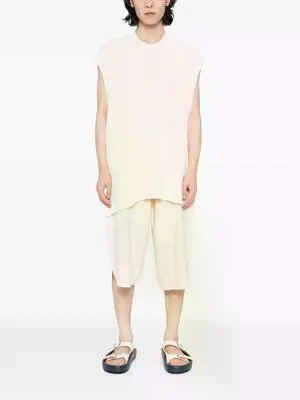 Issey Miyake Tight Twist Cotton Vest - Neutrals