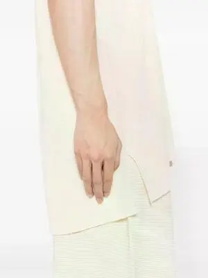 Issey Miyake Tight Twist Cotton Vest - Neutrals