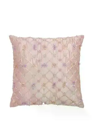 TUTU DU MONDE Floral Lattice Cushion Cover - Pink