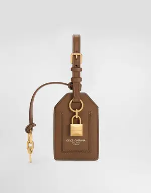 Dolce & Gabbana Calfskin Keychain - Brown