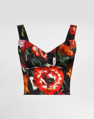 Dolce & Gabbana Floral- Satin Corset