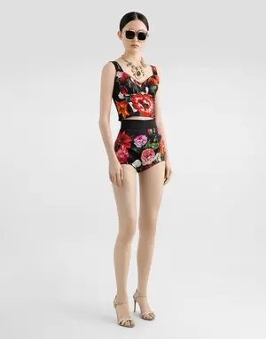 Dolce & Gabbana Floral- Satin Corset