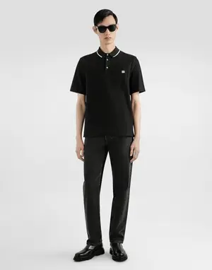 Dolce & Gabbana Cotton Piqué Polo Shirt - Black