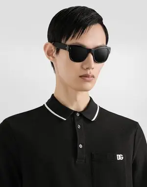 Dolce & Gabbana Cotton Piqué Polo Shirt - Black