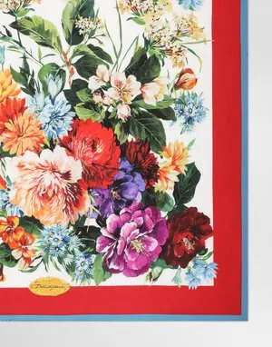 Dolce & Gabbana 90x90 Silk Twill Foulard - Multicolor