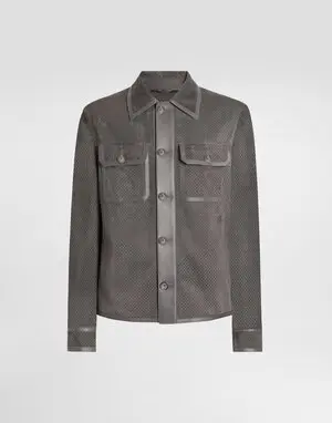 Dolce & Gabbana Perforated Lambskin Jacket - Grey