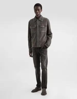 Dolce & Gabbana Perforated Lambskin Jacket - Grey