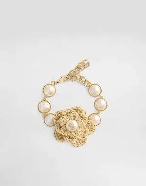 Dolce & Gabbana Raffia Flower Bracelet - Gold