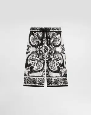 Dolce & Gabbana Majolica-print Silk Twill Trousers