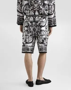 Dolce & Gabbana Majolica-print Silk Twill Trousers