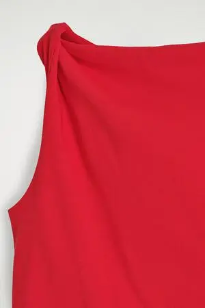 Cos Twist-detail Cotton Top - Red