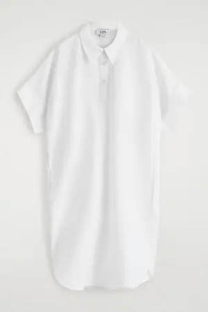 Cos Rounded Linen-cotton Shirt Dress