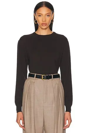 Saint Laurent Crewneck Cashmere Sweater - Ebene