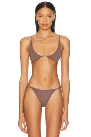 TROPIC OF C Orb Universo Bralette Bikini Top - Driftwood