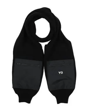 Y3 Adidas Yohji Yamamoto Scarf Recycled Polyamide, Wool, Polyamide, Elastane - Black