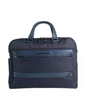 PIQUADRO Handbag In Cow Leather, Eva Nylon, Polyester, And Metal - Navy