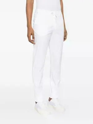 Kiton Logo-patch Trousers - White