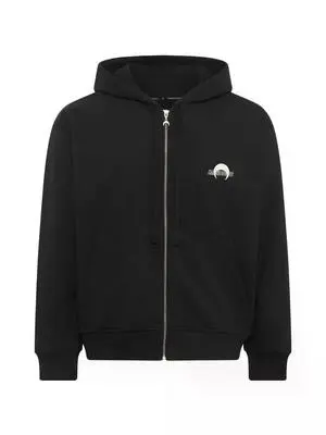 MARINE SERRE Ms Sport Zipped Hoodie - Black