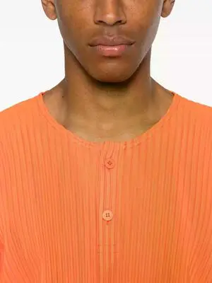 Issey Miyake Plissé-effect T-shirt