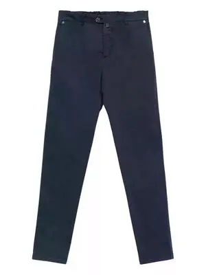 Kiton Logo Patch Trousers - Blue