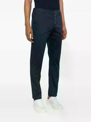 Kiton Logo Patch Trousers - Blue