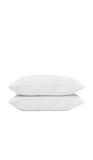 Barefoot Dreams King Washed Bamboo Fitted Pillowcase Set - White
