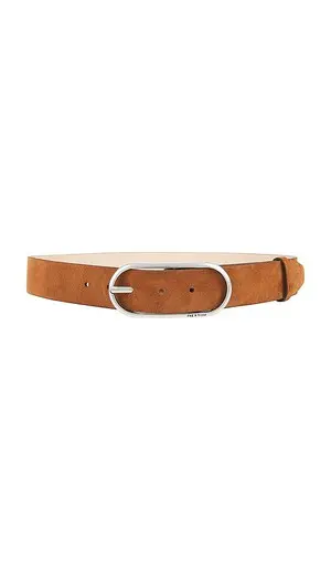 Rag & Bone Rounded Rebound Belt Pecan Suede