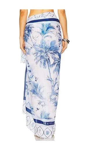 Seafolly Marbella Sarong In Blue