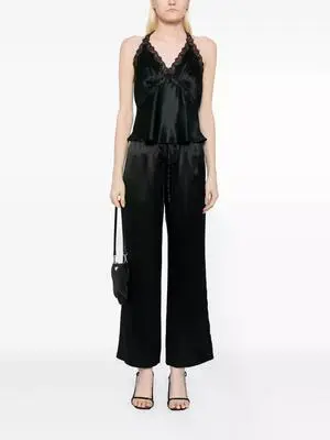REFORMATION Monica Halterneck Top - Black