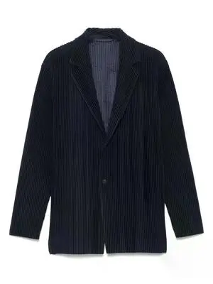 Issey Miyake Plissé-effect Blazer - Blue