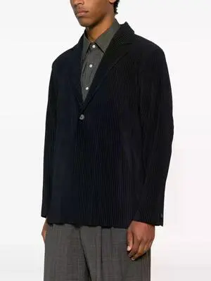 Issey Miyake Plissé-effect Blazer - Blue