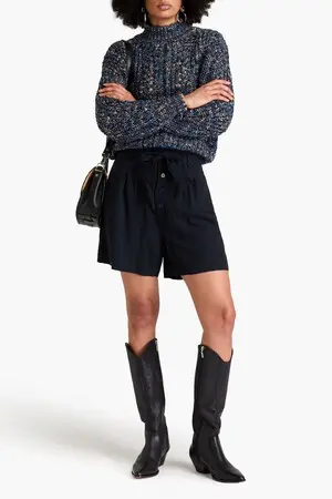 MARANT ETOILE Siflink Belted Lyocell-blend Shorts