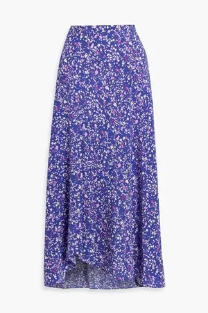 Isabel Marant Sakura Asymmetric Printed Maxi Skirt - Indigo