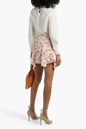 Isabel Marant Étoile Perrine Floral-jacquard Mini Skirt - Fuchsia