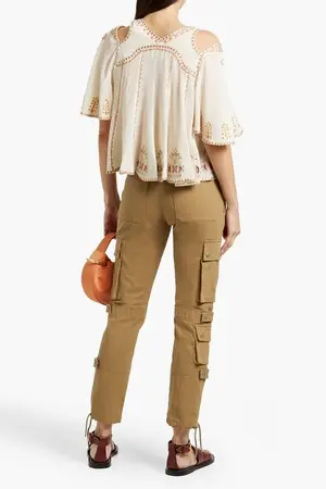 Isabel Marant Étoile Elodie Cotton-gabardine Cargo Trousers