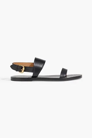 Isabel Marant Jizza Leather Slingback Sandals - Black