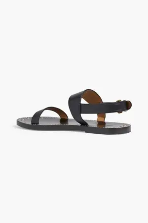 Isabel Marant Jizza Leather Slingback Sandals - Black