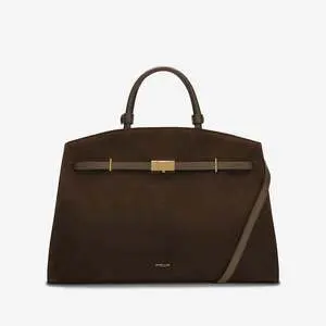 DEMELLIER The Hudson Bag - Mocha Suede & Mocha Smooth