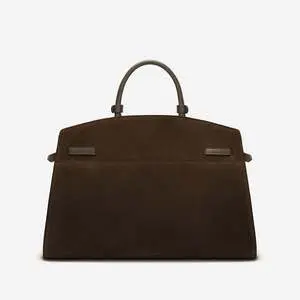DEMELLIER The Hudson Bag - Mocha Suede & Mocha Smooth