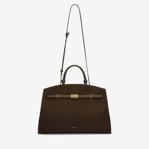 DEMELLIER The Hudson Bag - Mocha Suede & Mocha Smooth