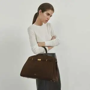 DEMELLIER The Hudson Bag - Mocha Suede & Mocha Smooth